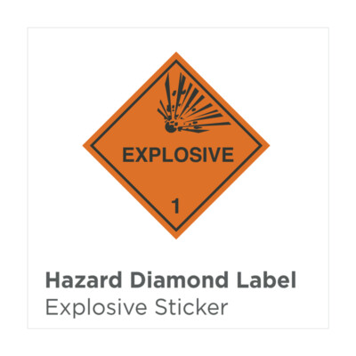 Explosive Diamond Vinyl Sticker Hazard Warning | Vinyl Sticker Health ...