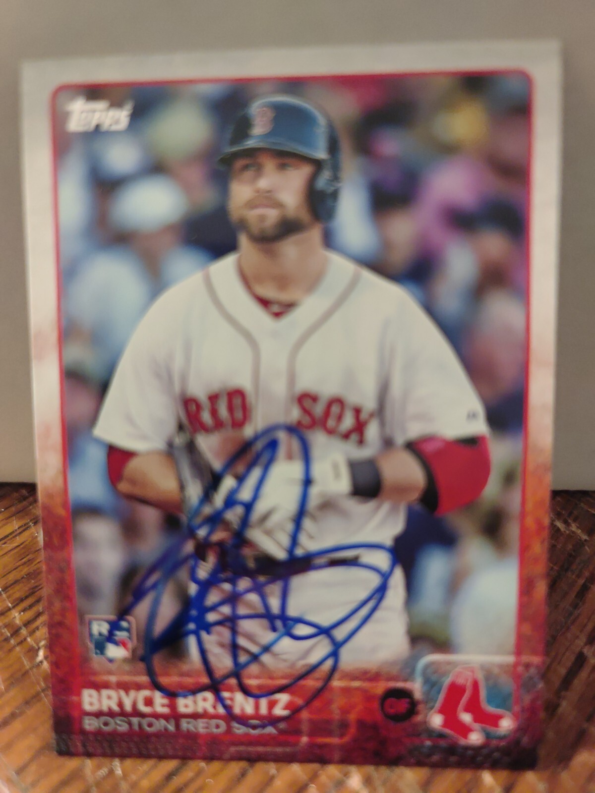 Bryce Brentz Autographed 2015 Topps Signed Baseball Card #26 Boston Red ...