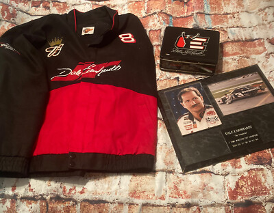 Vintage Bundle Dale Earnhardt Items**canvas NASCAR Jacket, Wall Plaque ...