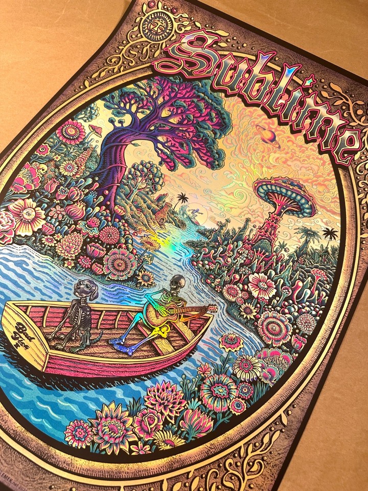 🛶 Sublime EMEK FOIL Poster #/162 Redondo Beach 2025 5/3 Beachlife Skunk Records | eBay