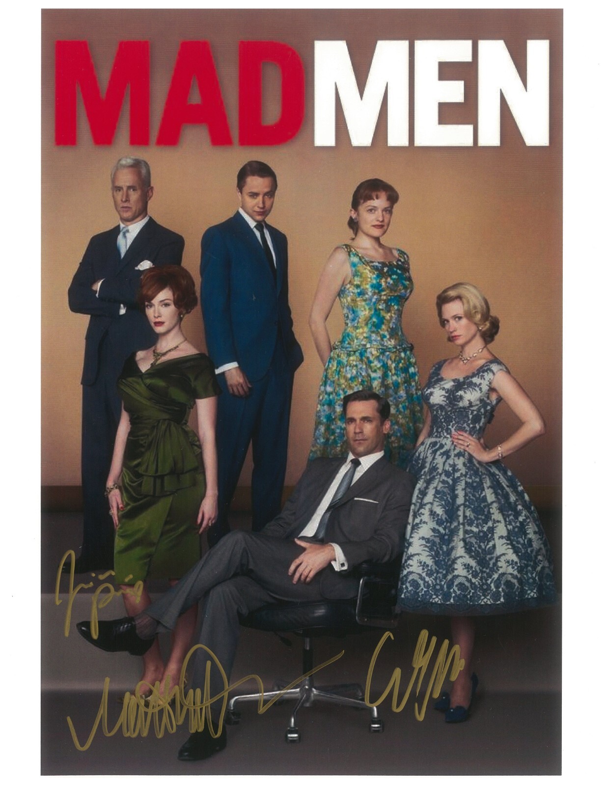 **Cast Signed (3)** MAD MEN Group 8 X 10 Color Publicity Photo! | eBay