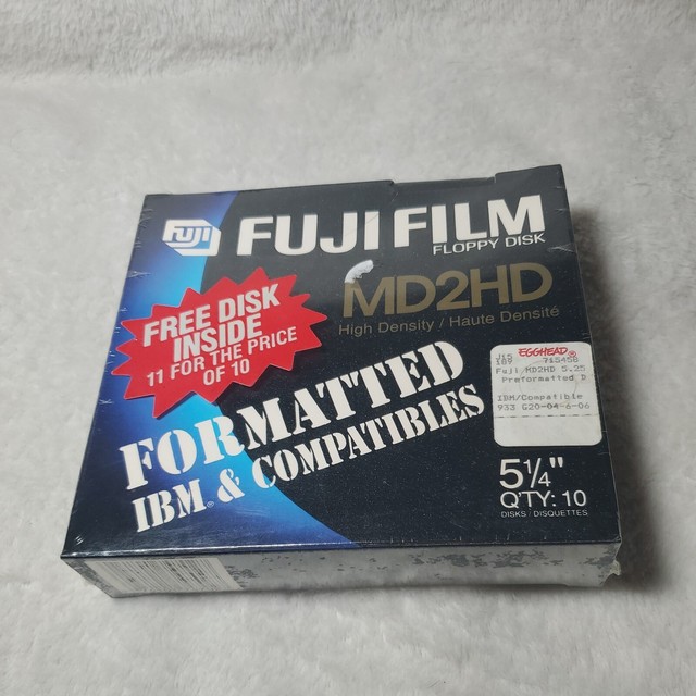 10 Floppy Disks 5.25 Inch MD2HD by Fuji for sale online | eBay