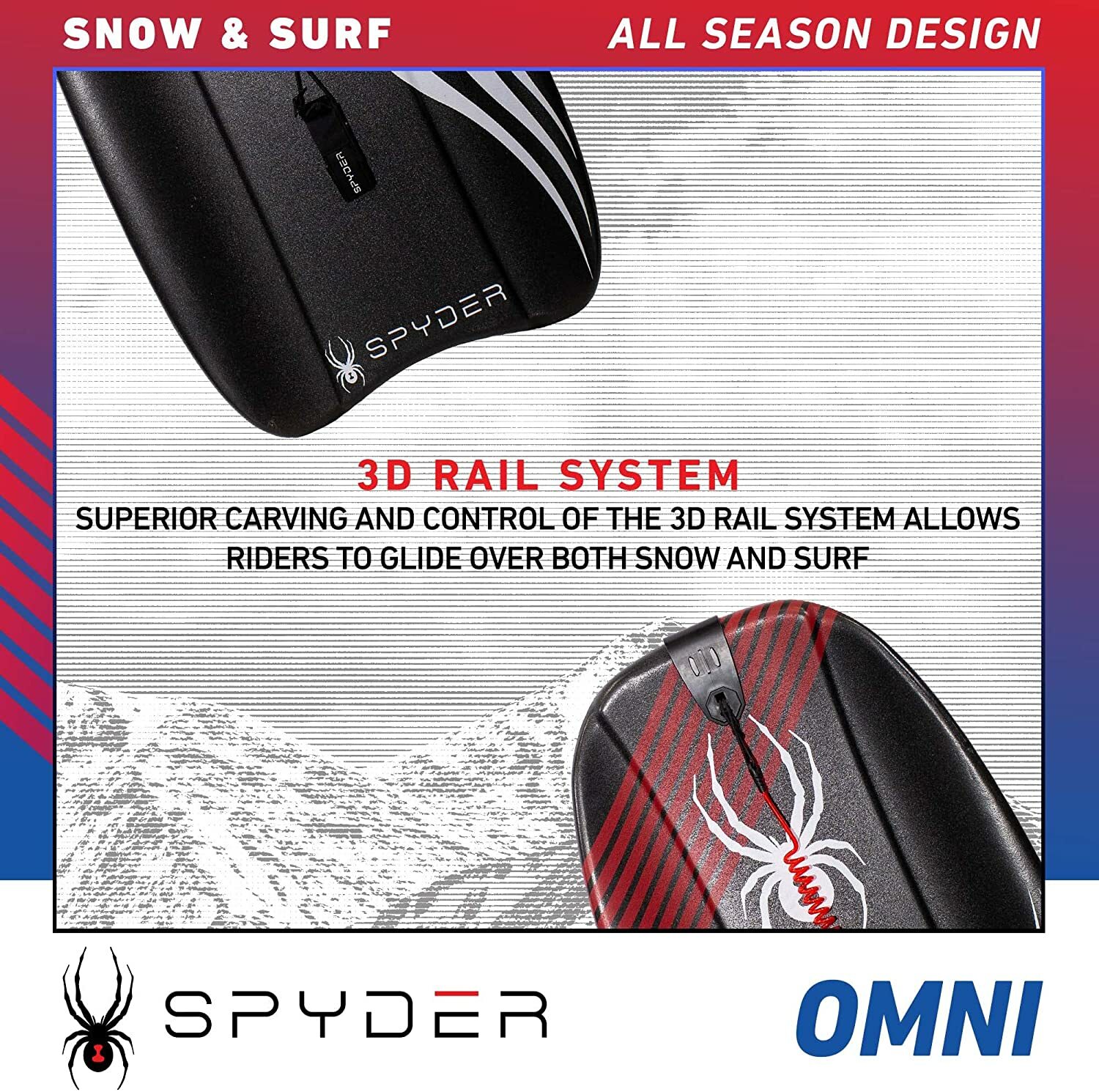 Spyder Omni All in One Snow Sled & Surf Body Board Durable Foam NEW | eBay