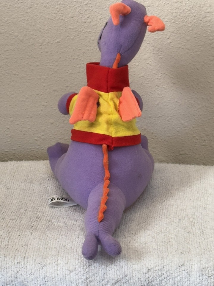 Figment 1982 Disney 10 Inch Purple Dinosaur Plush Stuffed Toy Mended | eBay