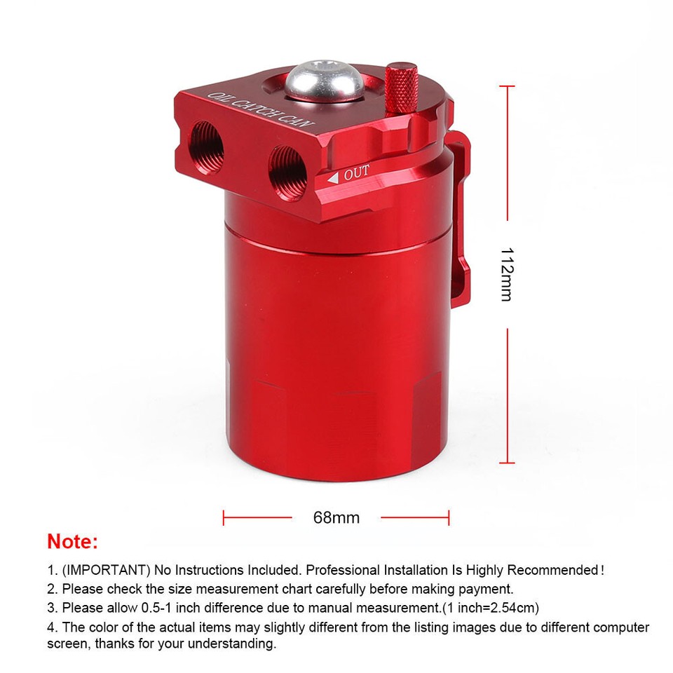 Red Oil Catch Can Oil Separator for Ford F150 2.7L 5.0L Raptor 3.5L ...