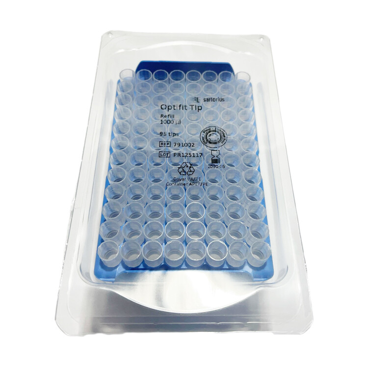 Sartorius OptiFit 1000µL Pipette Tips 10 Racks/96 #791002 Pipet for ...