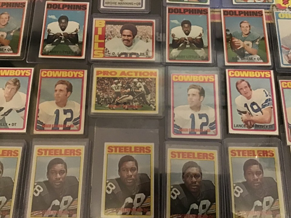 1972 NFL HOF LOT! ALL STARS, ROOKIES, & ALL HOF! STAUBACH RC! NAMATH! O ...