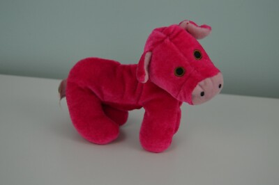 Kellytoy Pink Pig or Cow Plush Stuffed Animal Toy 7" Long Small Mini | eBay