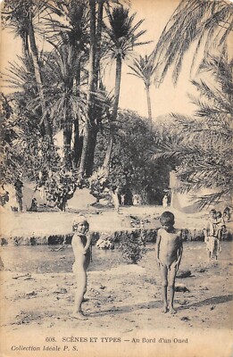 CPA ALGERIE / SCENES ET TYPES / AU BORD D'UN OUED | eBay