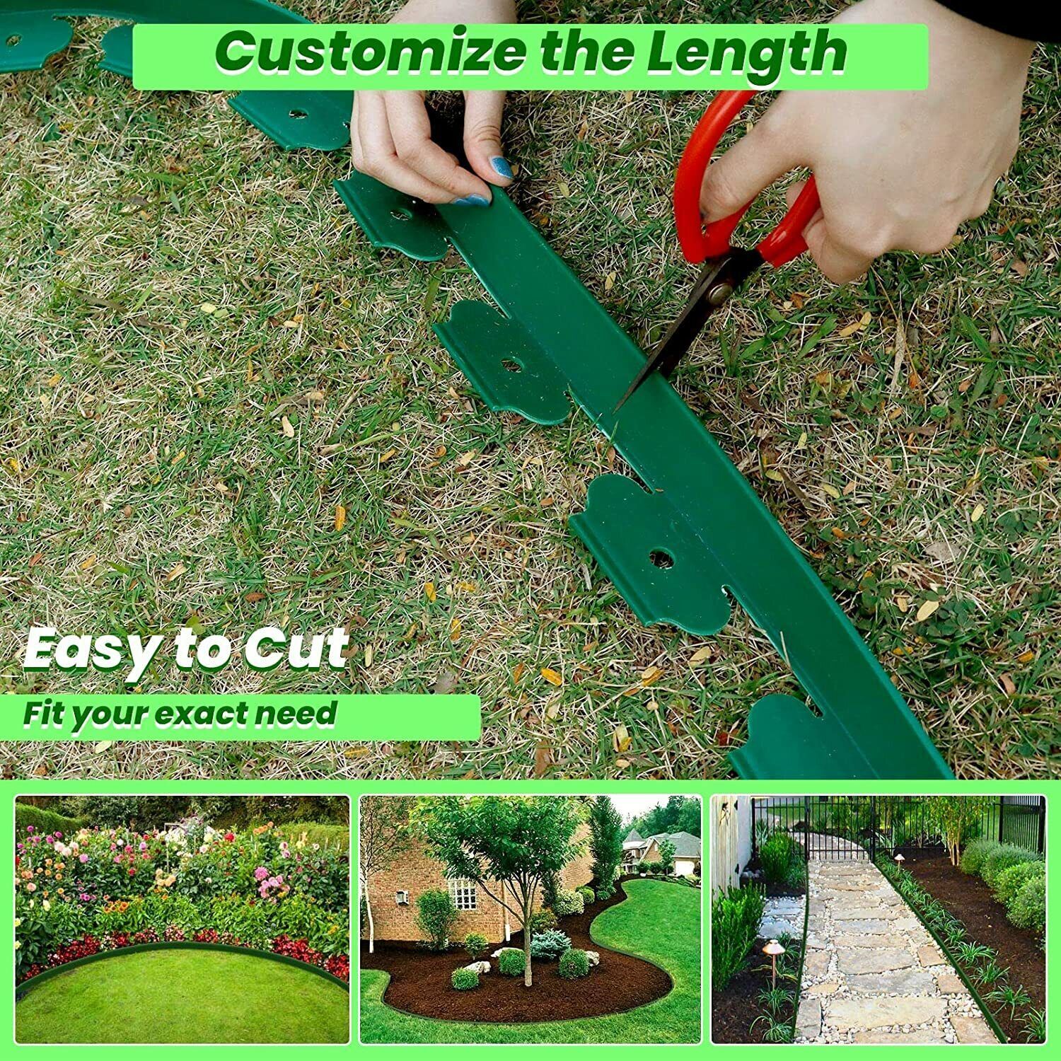10M-50M Fence Landscape Garden Lawn Edging Border Flexible Plant Grass ...