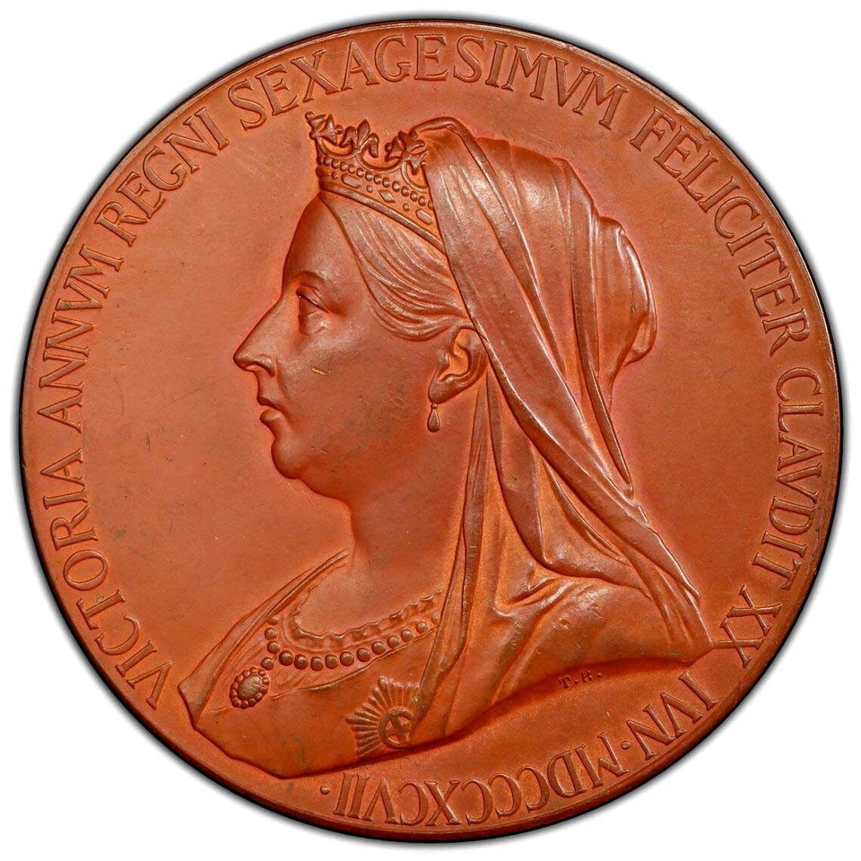 GREAT BRITAIN Victoria Bronze Specimen 1897 Jubilee Medal PCGS SP63 ...