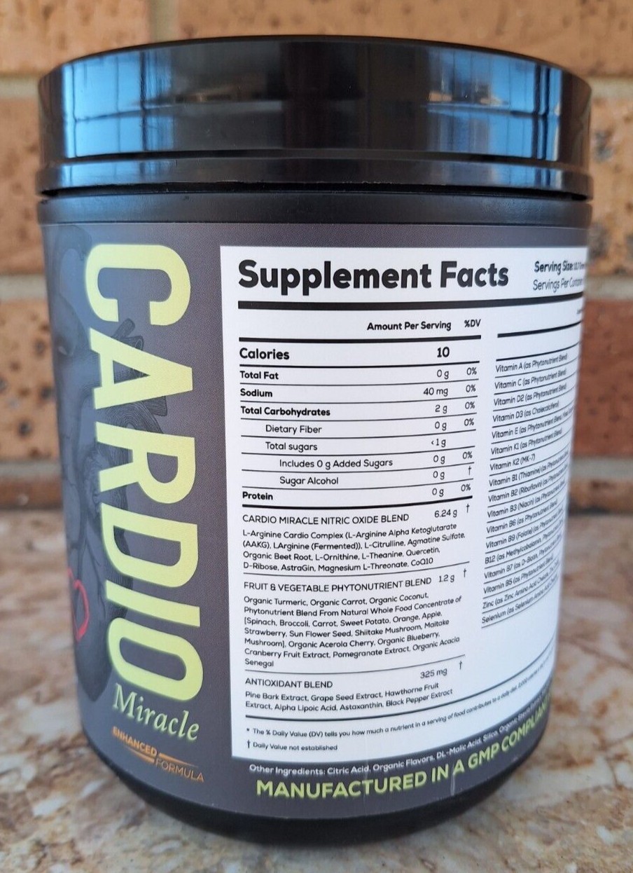 Cardio Miracle 60 Servings - Nitric Oxide Booster, Nutritional Heart ...