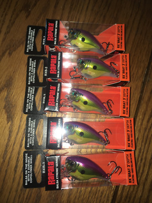 RAPALA BX BRAT 03's==LOT OF 5 ROCK SOLID COLORED FISHING LURES | eBay