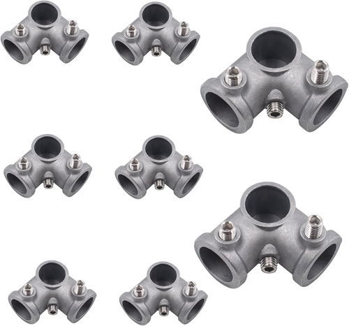 8 Pack 1/2'' Pipe Fittings 3-Way Side Outlet Elbow, Aluminum Alloy ...
