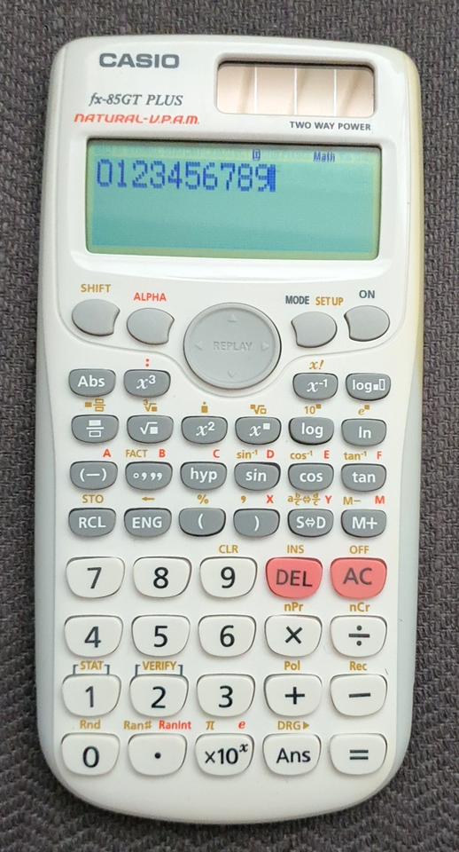 Casio fx-85GT PLUS Scientific Calculator - White - Natural V.P.A.M ...