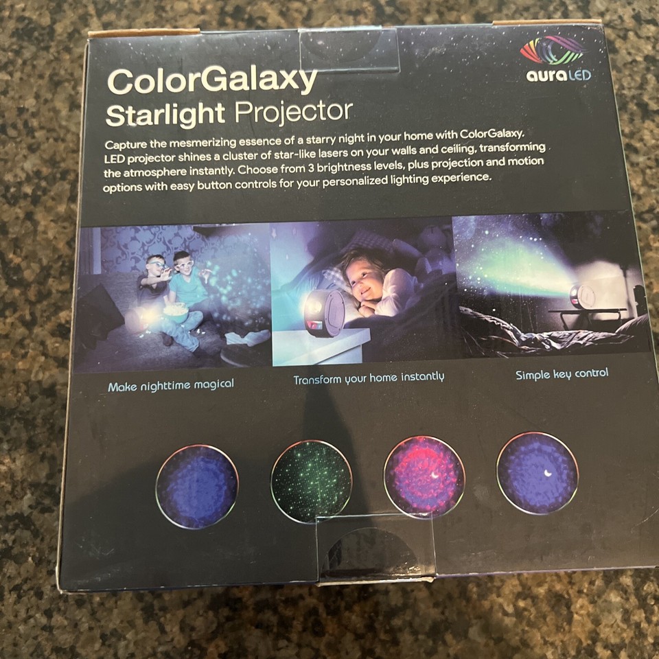 New AURA LED Color Galaxy Starlight Projector Night Light USB Powered ...