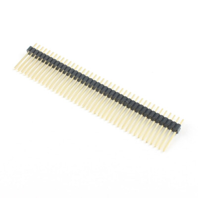 10Pcs Gold Plated Pitch 1.27mm Male 40 Pin Single Row Long Pin Header ...