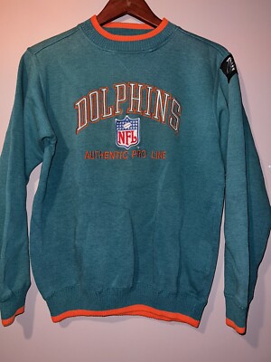 VINTAGE 1990's MIAMI DOLPHINS LOGO ATHLETIC NFL PRO LINE CREWNECK ...