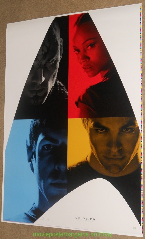 STAR TREK XI MOVIE POSTER JJ ABRAMS 2009 Film ORIGINAL Rare 4 In 1 ...