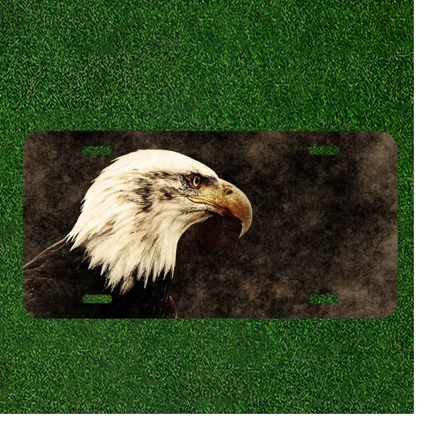 Custom Personalized License Plate Auto Tag With Fancy Eagle Design Add ...