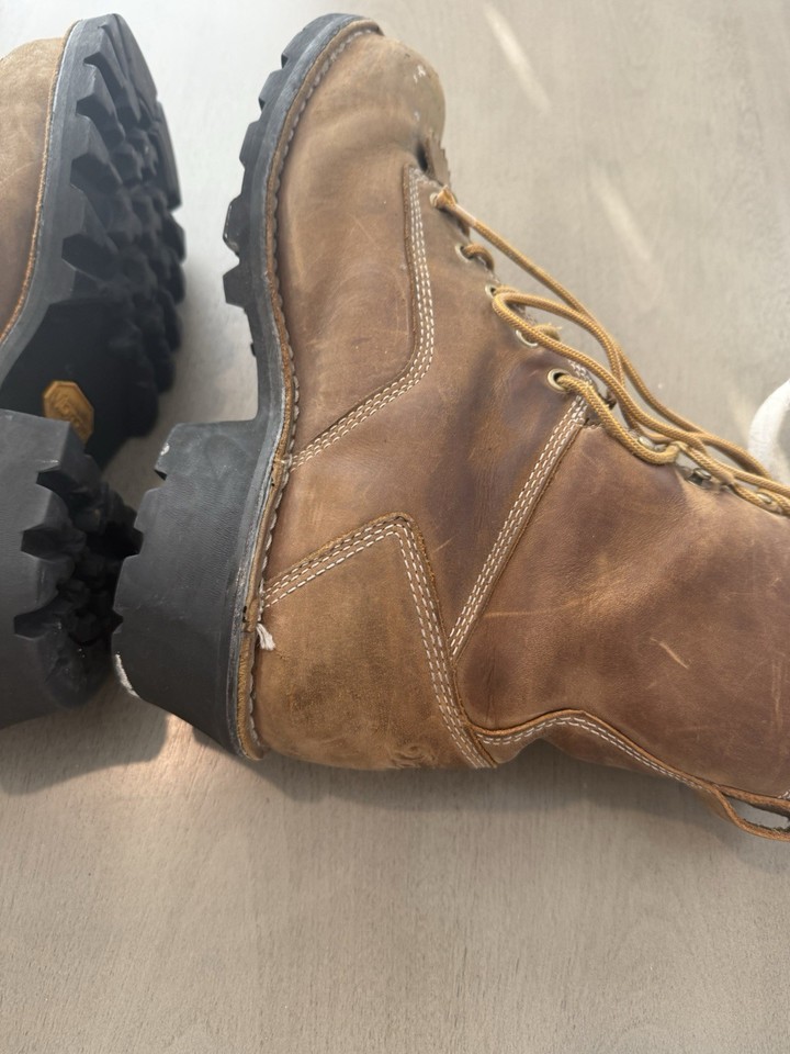 Danner Logger 400G 8" Vibram Men's Brown Leather Work Boots 15435 | eBay