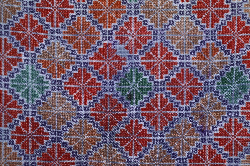 Old tribal exotic chinese miao people' hand cross-stitch embroidery ...