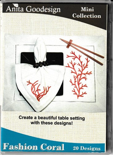 Anita Goodesign FASHION CORAL Mini Collection Machine Embroidery CD | eBay