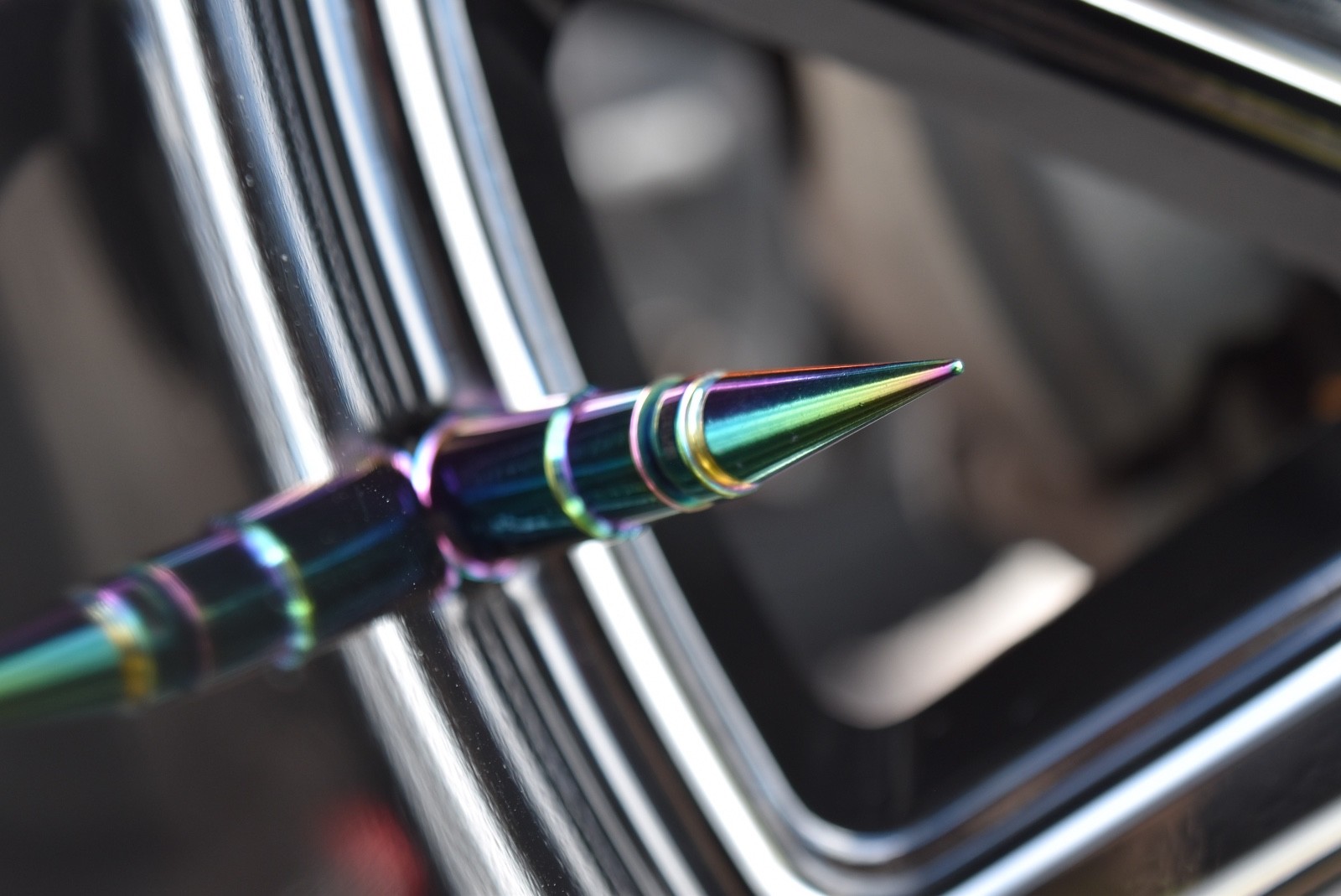 4 TRUE SPIKE NEOCHROME SPIKED WHEEL TIRE AIR VALVE STEM CAP FOR TOYOTA ...