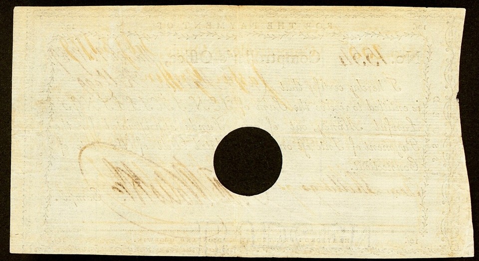 CT Comptroller’s 10 Shillings Note Paid To Revolutionary War Capt ...