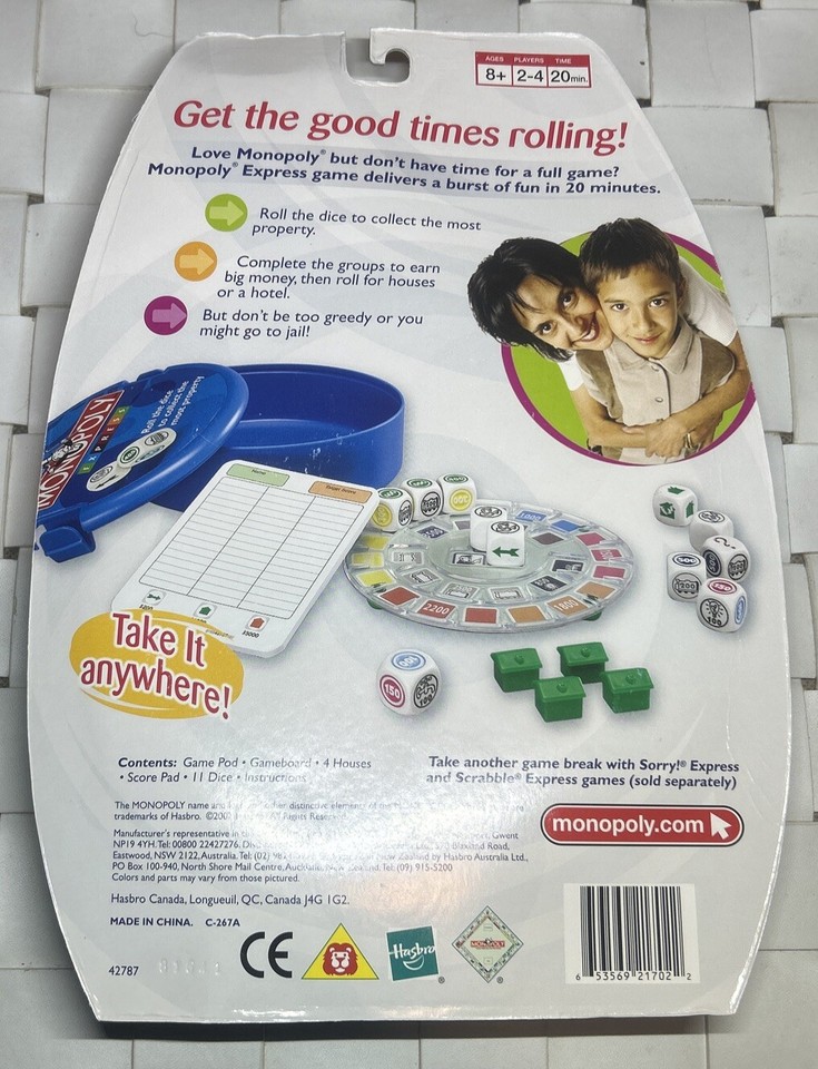 New Monopoly Express Take A 20 Minute Game Break Travel Monopoly Sealed ...