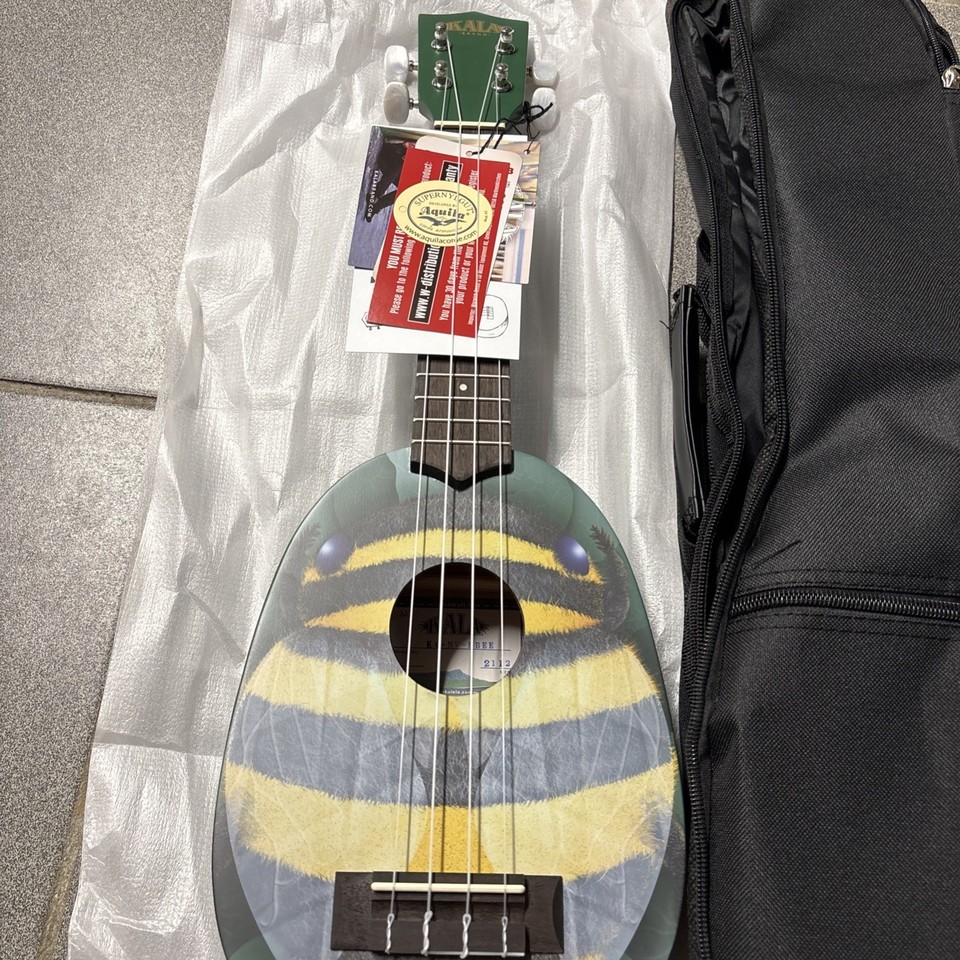 KALA KA-NV-HBEE - Novelty Series Honey Bee Soprano Ukulele, with Bag ...