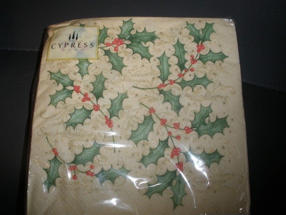 NEW Holiday Christmas Beverage Napkin Packages 2 Packs Each (YOU CHOOSE ...