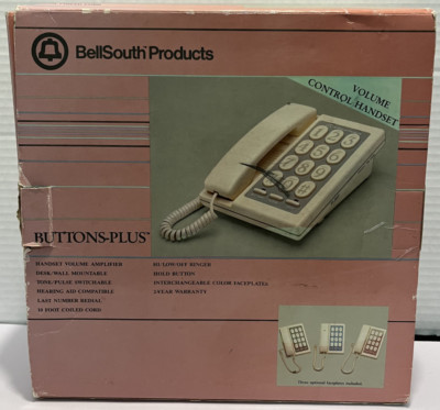 BellSouth Products Buttons-Plus Large Buttons Vintage Corded Telephone ...