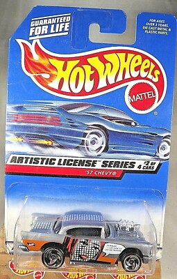 1998 Vintage Hot Wheels #730 Artistic License 2/4 '57 CHEVY Gray w ...