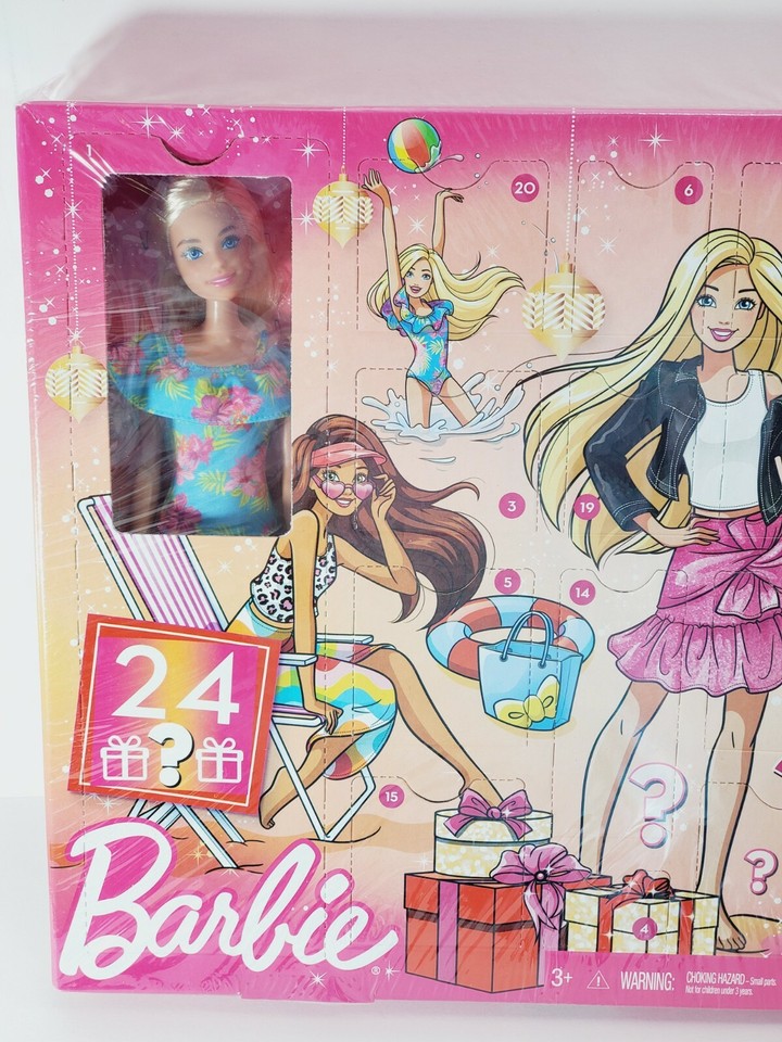 NEW 2020 Barbie Advent Calendar Holiday Doll/ Accessories 24 Surprises ...
