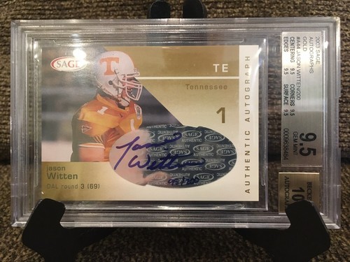 2003 Sage Jason Witten RC Gold AUTO /200 Graded BGS 9.5 GEM MINT W/10 ...