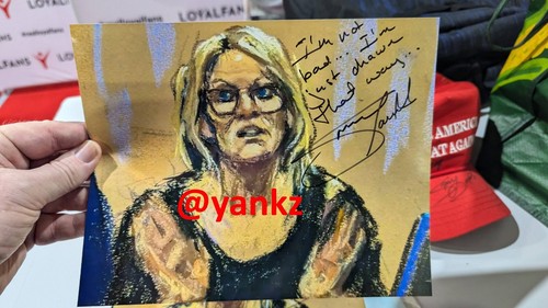 Stormy Daniels Autographed 8x10 - Courtroom Artist Drawing | eBay