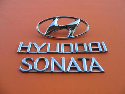 02 03 04 05 HYUNDAI SONATA REAR LID CHROME EMBLEM LOGO BADGE SIGN ...