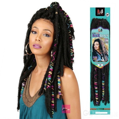 BAE LOCS 20" - BOBBI BOSS PRE LOOPED CROCHET LOCS WITH 2 ACCENT ...
