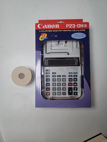 Canon P23-DH III Printing Calculator Desktop 2-Color w/Paper NEW ...