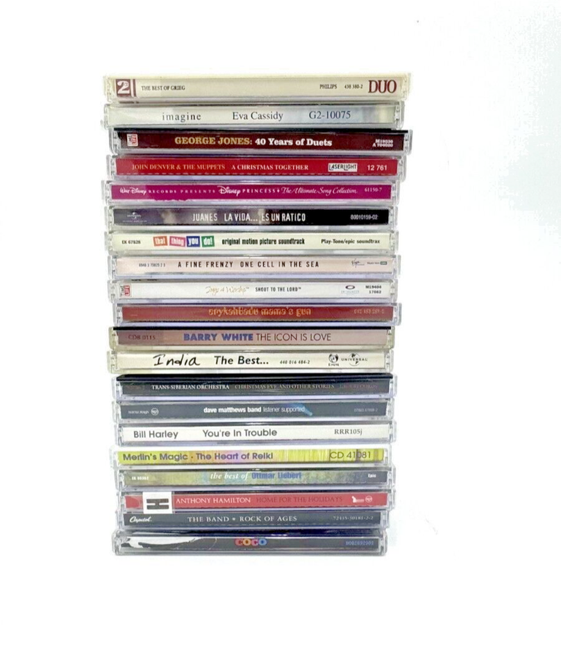 lot of 80 music cds, random mix with original art and good condition ...