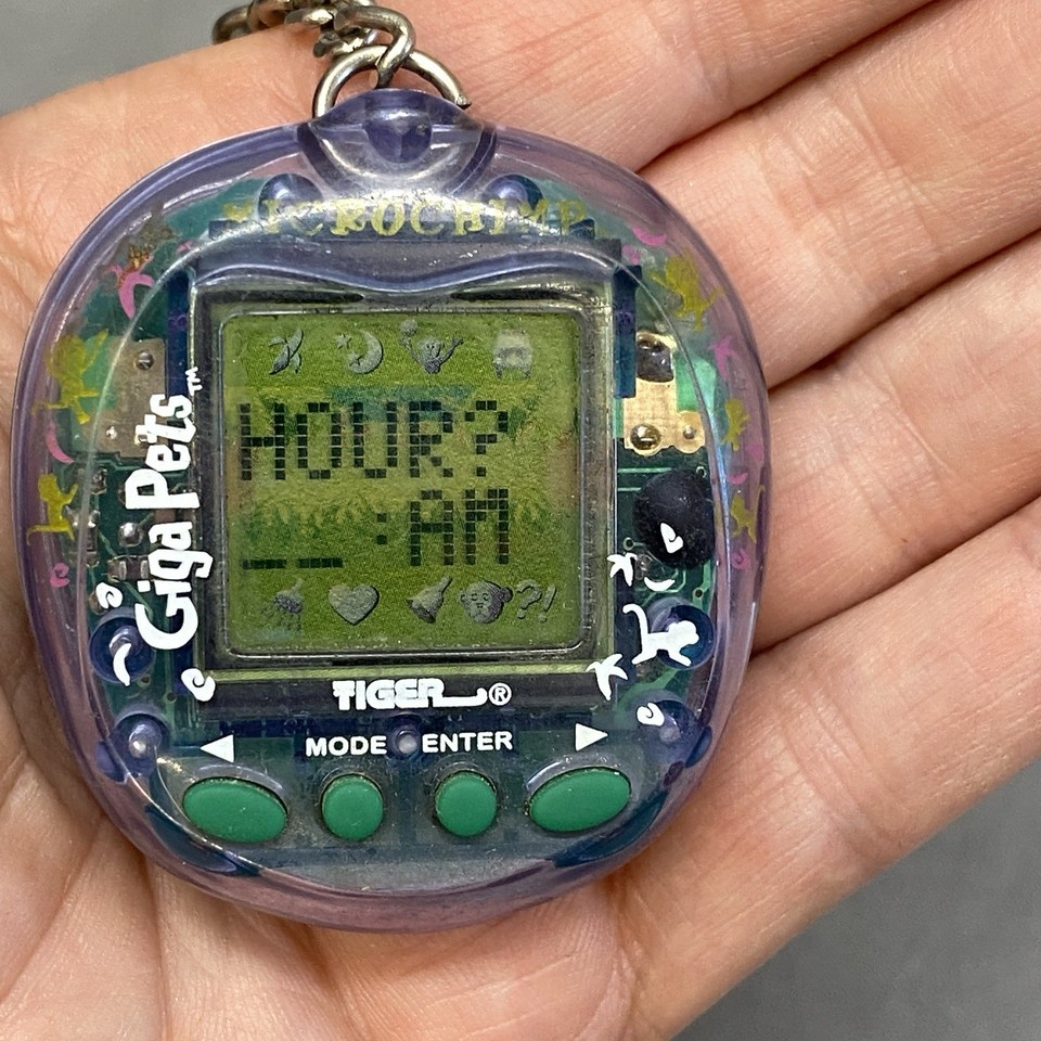 Vintage Giga Pets MICROCHIMP 1997 Tiger Virtual Pets | eBay