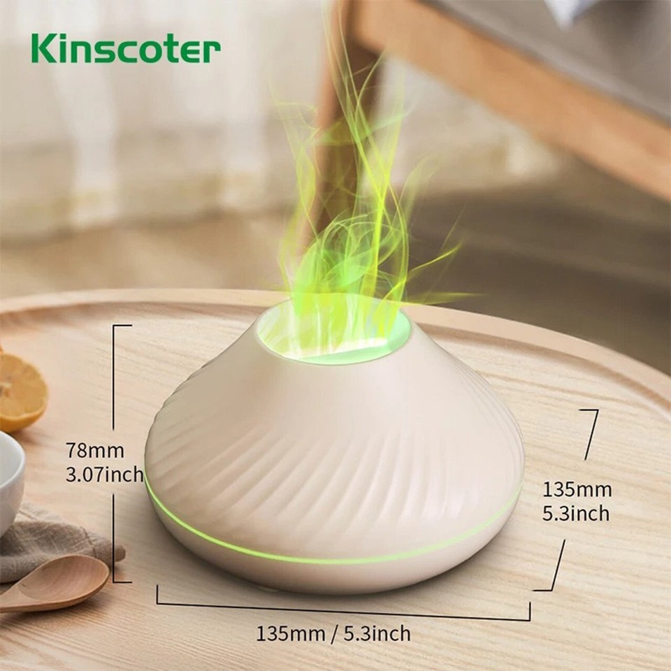 Aroma Volcano Fire Flame Diffuser Humidifier Aromatherapy Essential ...