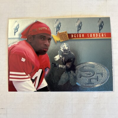 DEION SANDERS Platinum Portraits 1995 Fleer Metal #9 MINT HOF NFL 49ers ...
