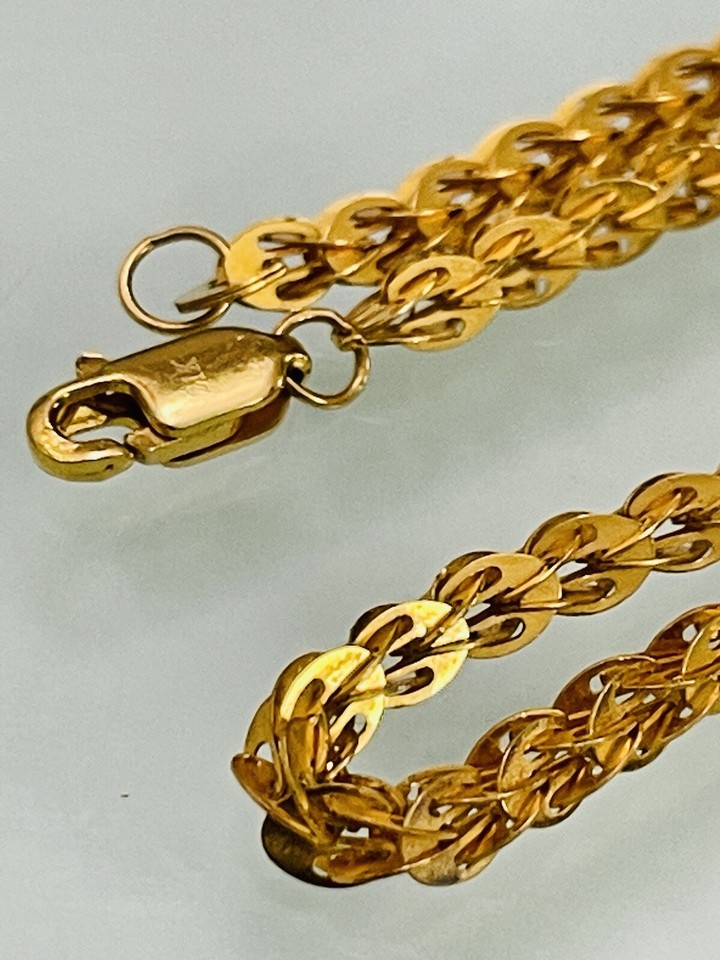 🛑 Pure 21K 875 Yellow Gold Men’s Damascus Rope Chain Necklace 24” Long ...