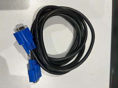 Computer Monitor 15 Pin VGA Cable Male to Male - 1.5m, Black | eBay UK