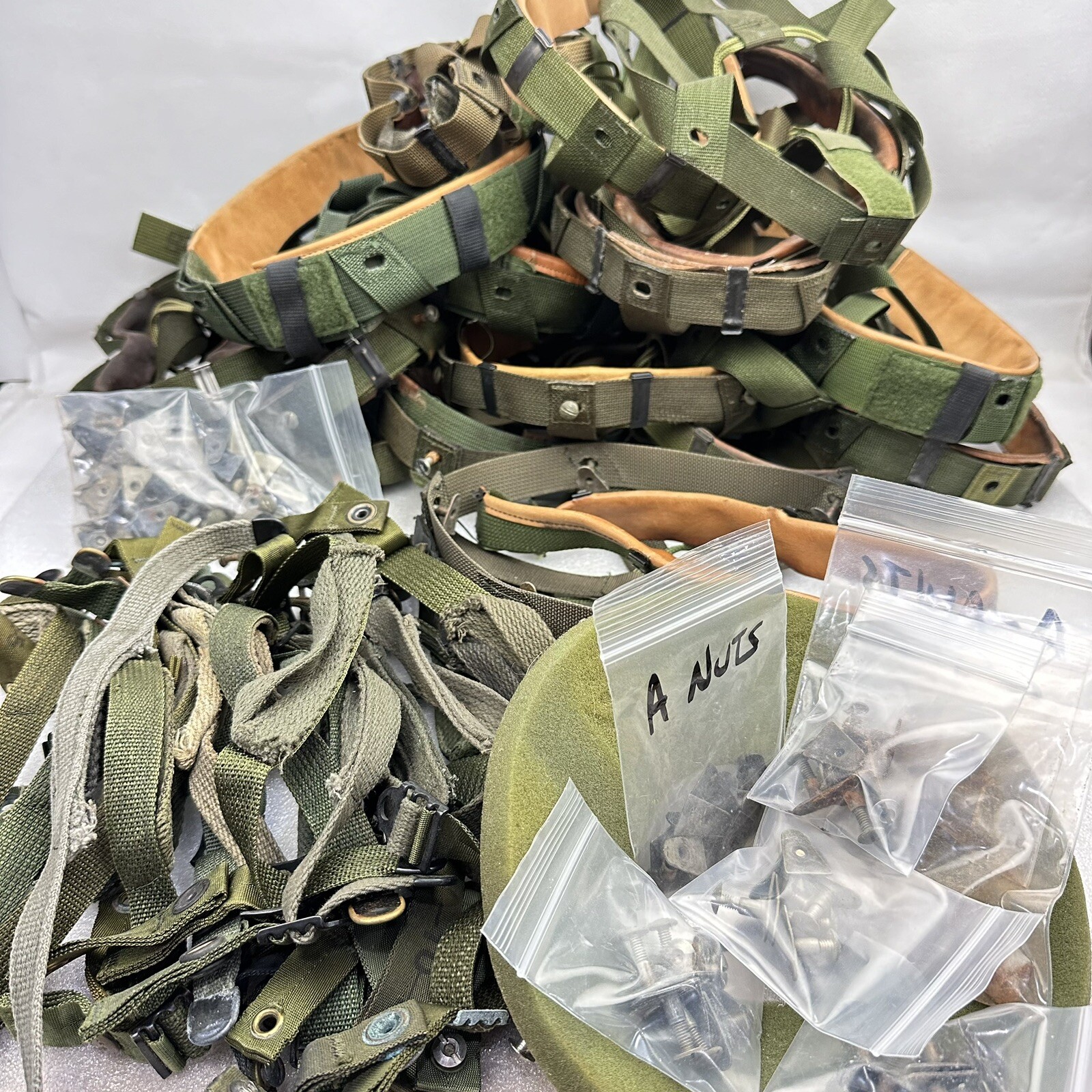 Huge Lot PASGT Ground Troops Combat Helmet USMC Army Parts Chinstrap ...