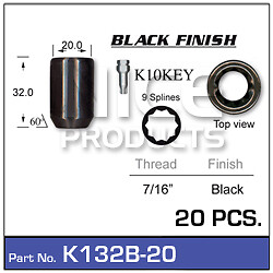 NICE PRODUCTS Lock Nuts 20+Key K132B-20 K132B-20 | eBay Australia