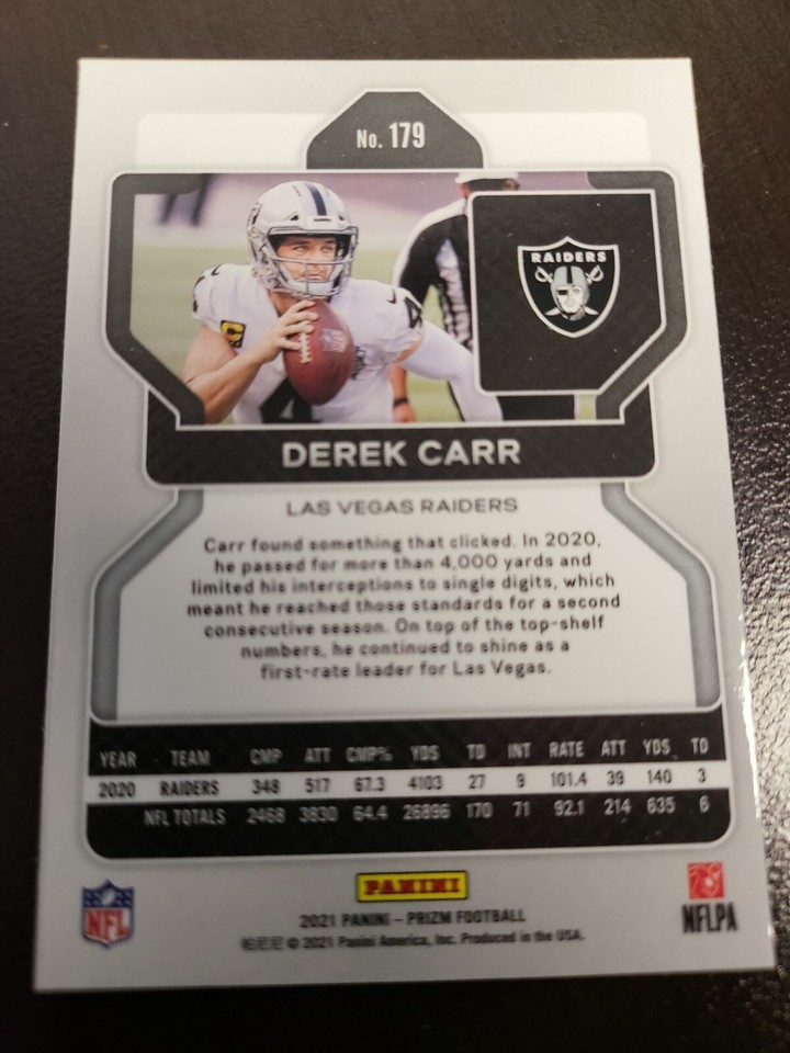 2021 Prizm Derek Carr card #179 | eBay