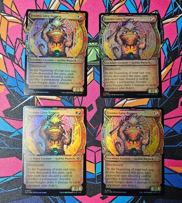 4x Zoyowa Lava-Tongue x4 NM Showcase Foil MTG Lost Caverns of Ixalan ...